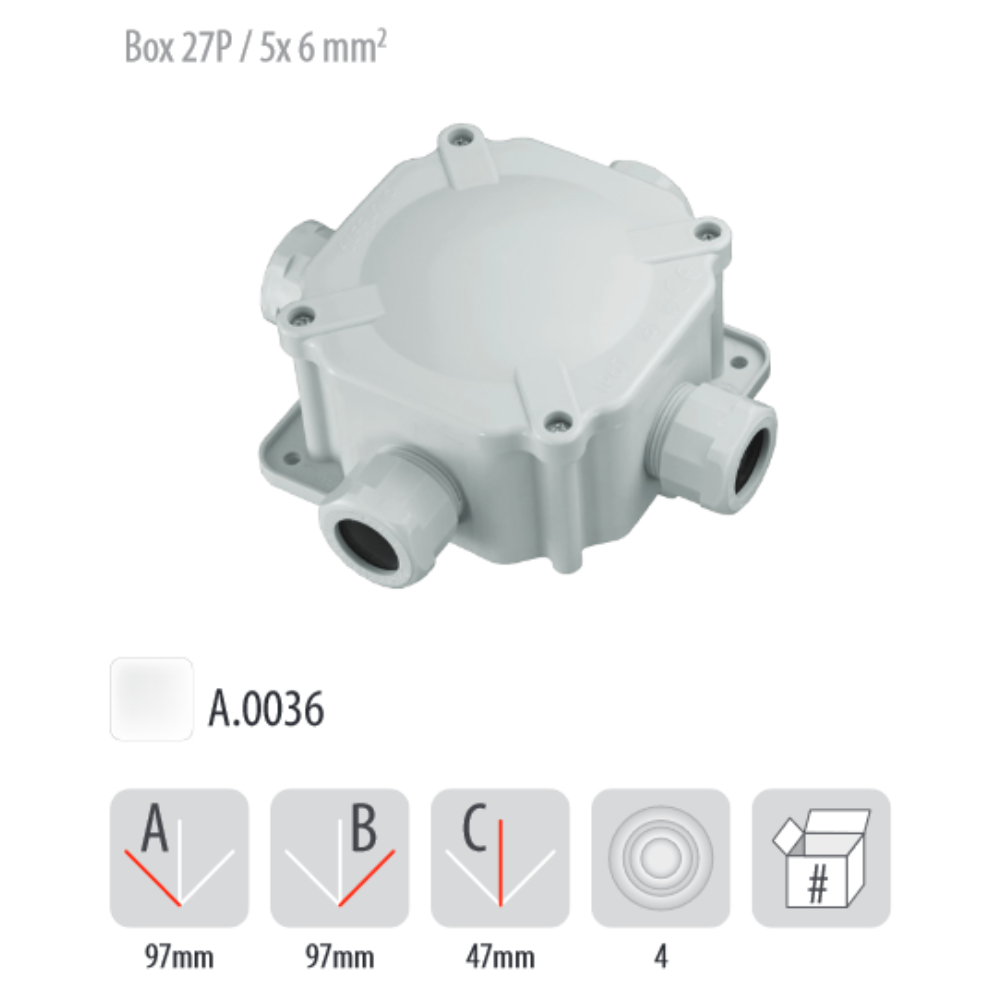 Aufputzdose, Abzweigdose Verteilerdose Feuchtraum Nassraum Klemmdose A ...